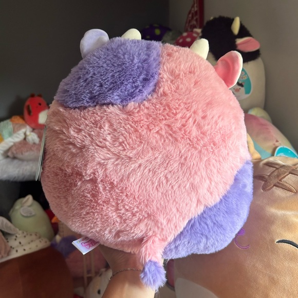 Squishmallows | Accessories | Patty The Pink And Purple Cow Fuzzamallow ...